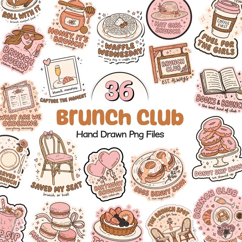 Brunch Club Stickers - Etsy
