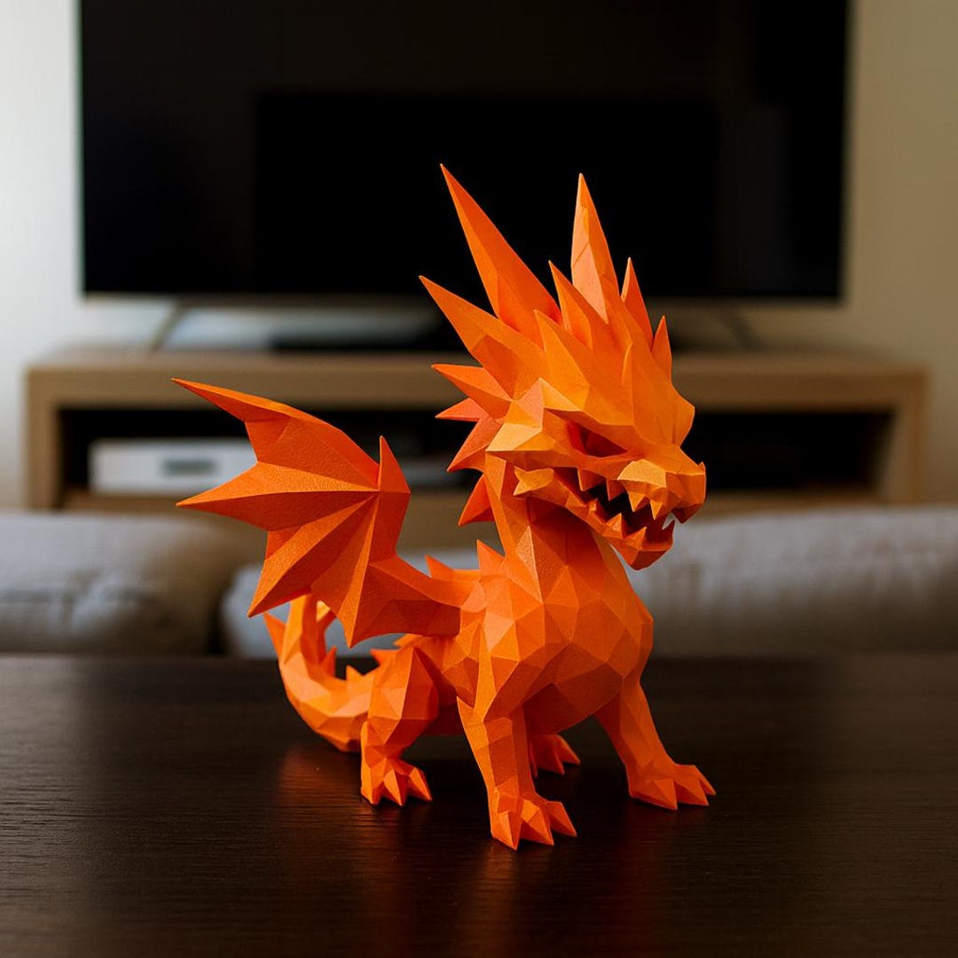 Spiked Dragon STL File – Dark Fantasy Creature 3D Print, Crawling Beast ...