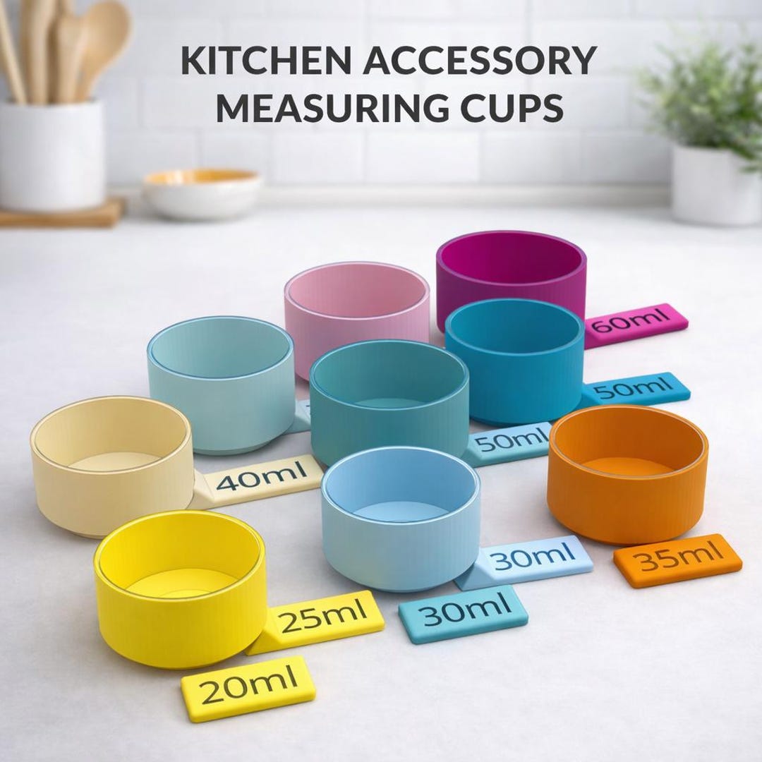 Colorful Measuring Cups Set | Kitchen Measuring Tools | Ml Size Cups ...