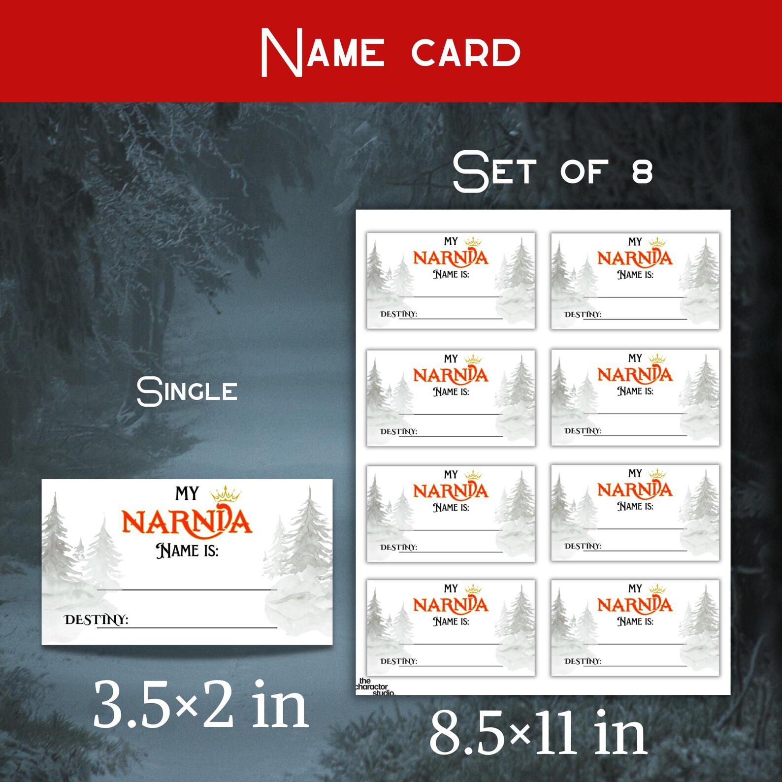 Whats Your Narnia Name Game, Birthday Party Activity, New Years Fun ...