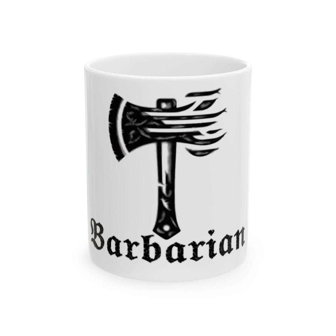 Barbarian Axe Ceramic Mug, Unique Coffee Cup for Gamers, Personalized ...