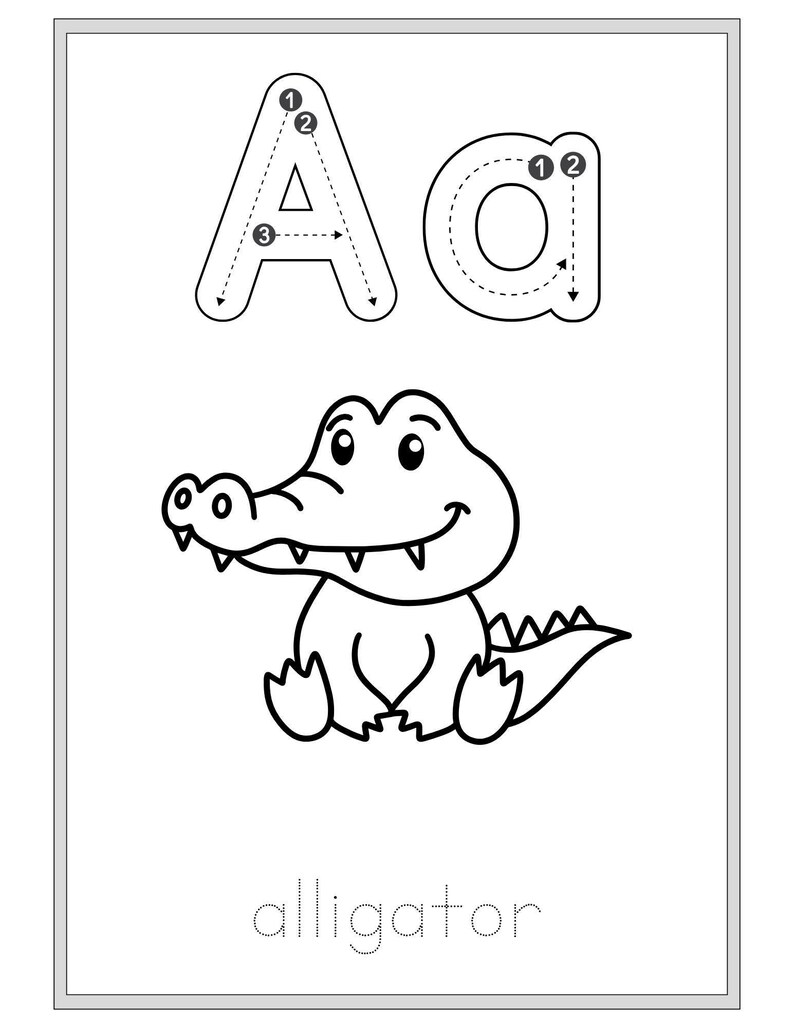 Printable Alphabet Color Book - Etsy