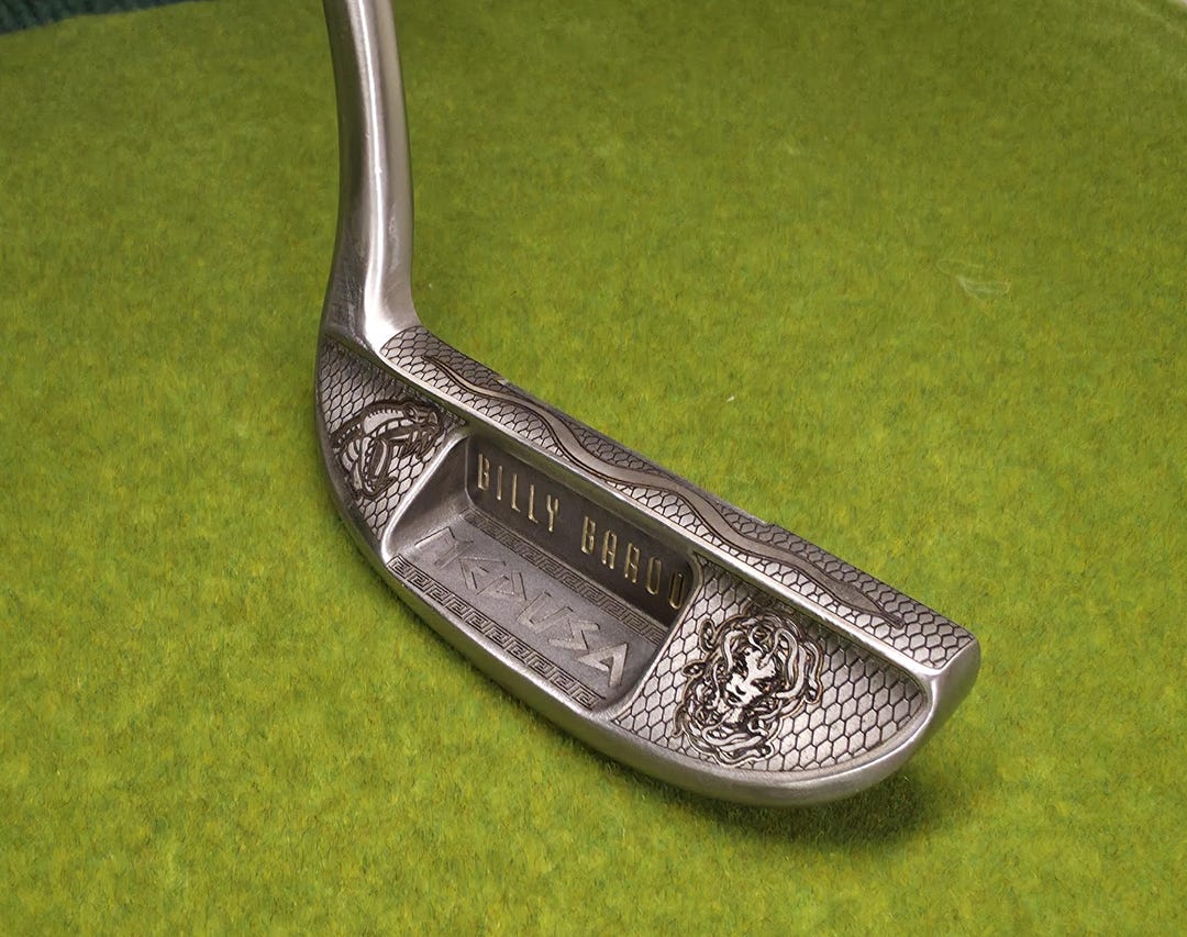 Medusa Engraved Ray Cook Putter – Billy Baroo Mythology Golf ...