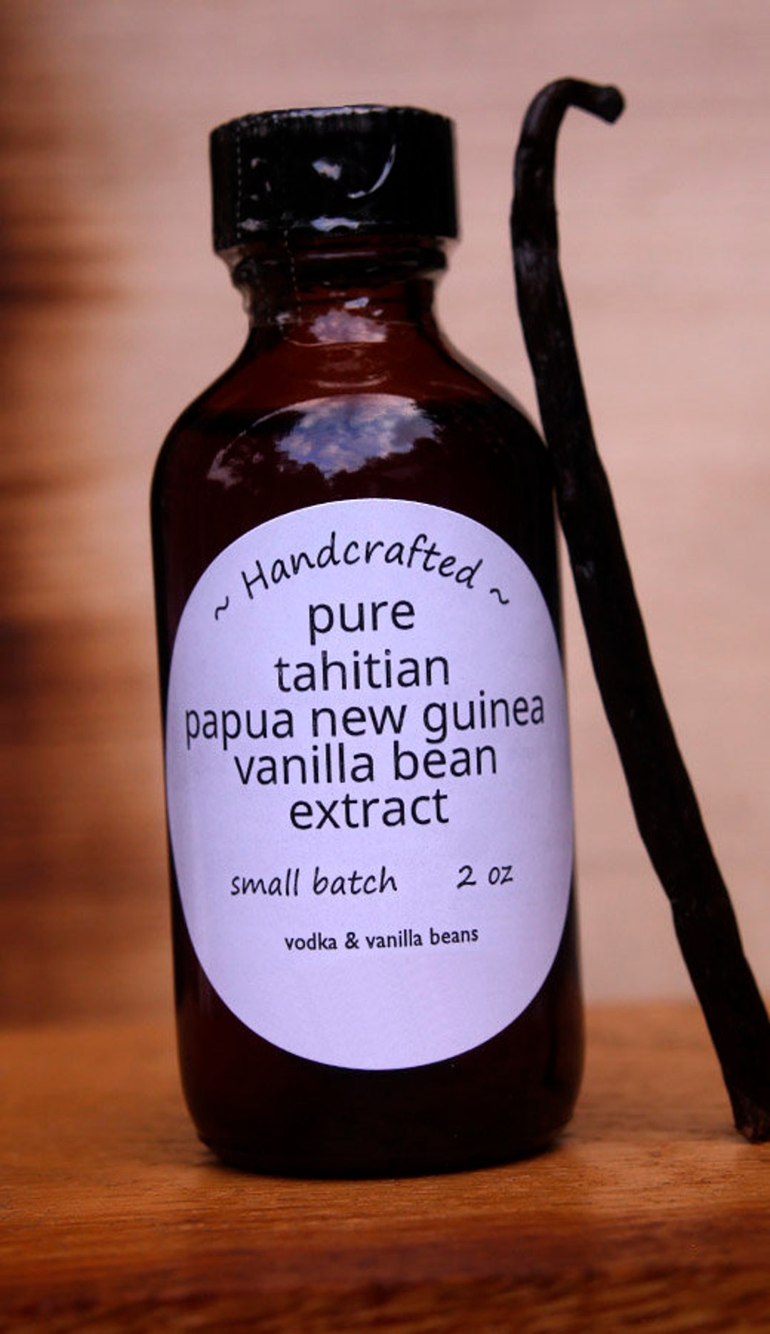 100 Pure Tahitian Vanilla Extract 2oz Papua New Guinea Beans ...