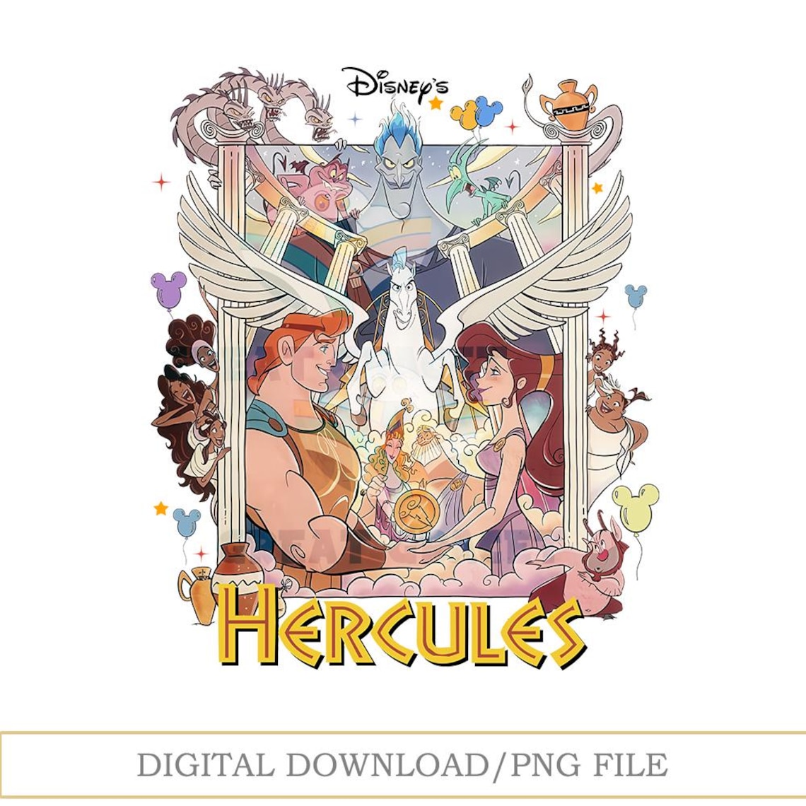Vintage 90's Disney Hercules Comfort Colors PNG, Retro Hercules 1997 ...