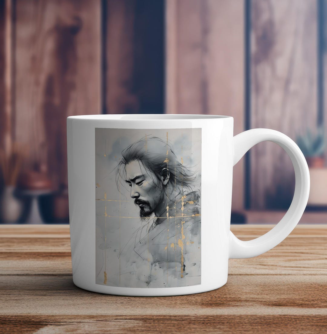 Japanese Samurai Warrior Coffee Tea Mug, Shogun Merchandise, Bushido ...
