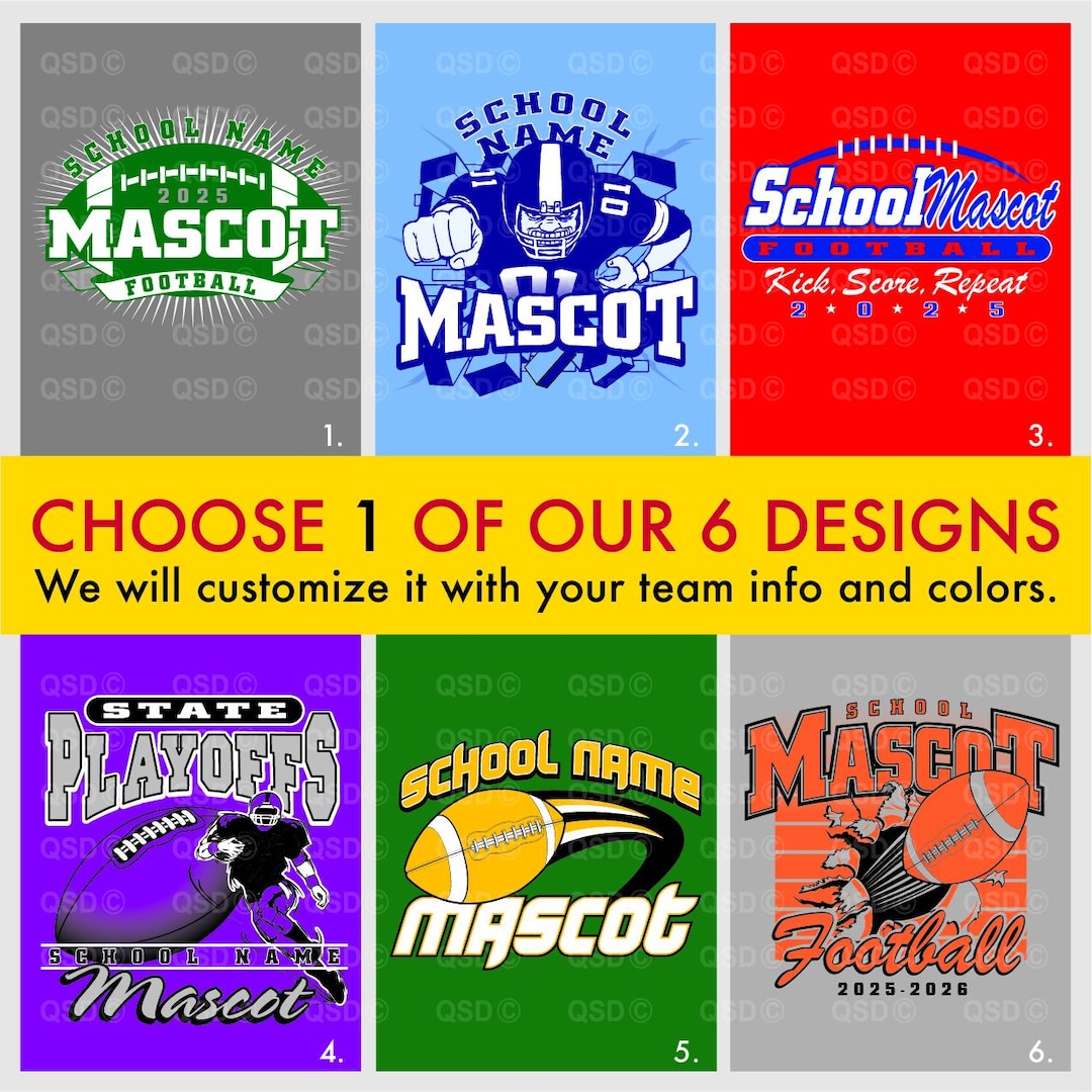 Customizable Football Designs - Etsy