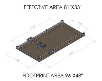 Benchtop Adjustable Wood Slab Flattening Mill Router Jig With 1"x1" Box ...