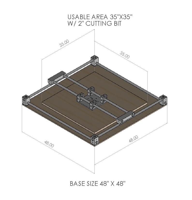 Benchtop Adjustable Wood Slab Flattening Mill Router Jig With 1"x1" Box ...