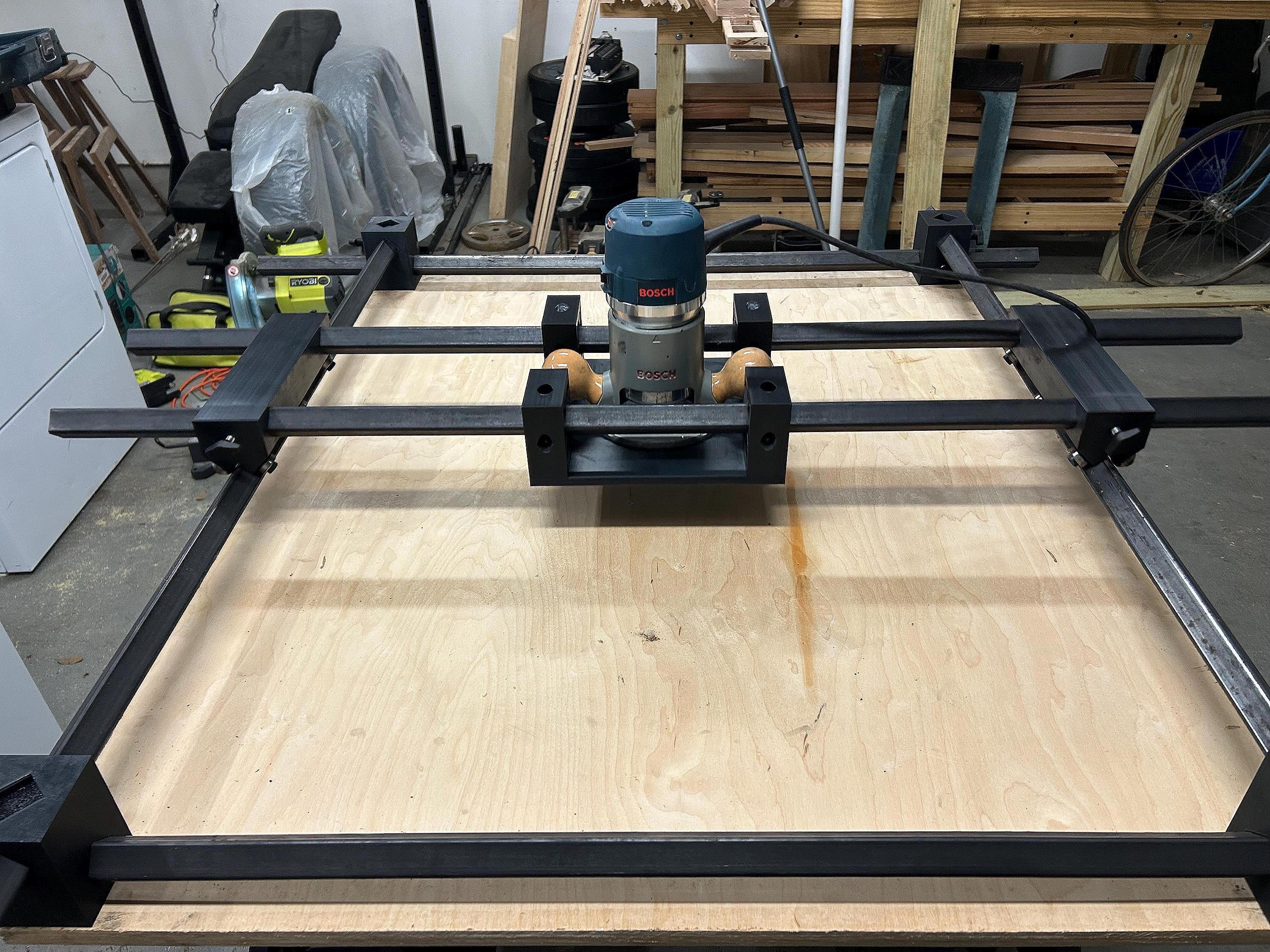 Benchtop Adjustable Wood Slab Flattening Mill Router Jig With 1"x1" Box ...