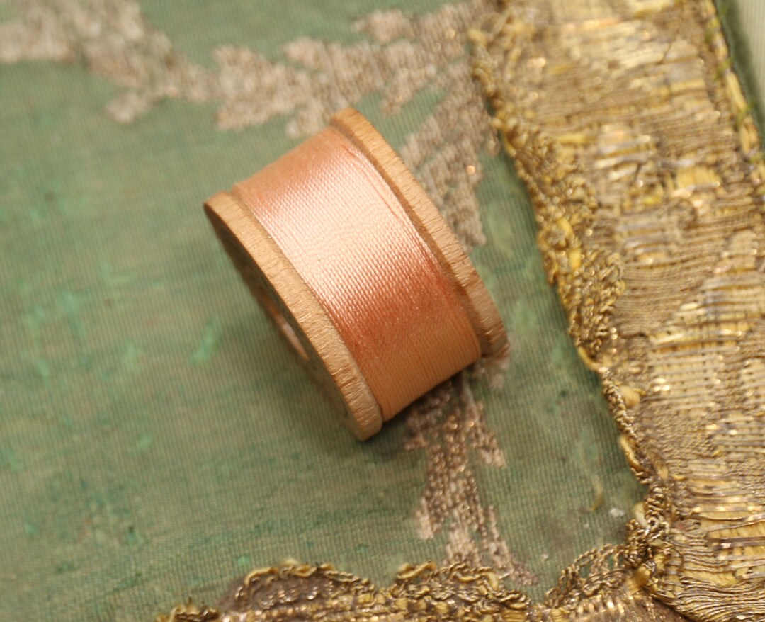1 Vintage Pure Silk Buttonhole 304 Twist Thread Warm Pink Peach Shade ...