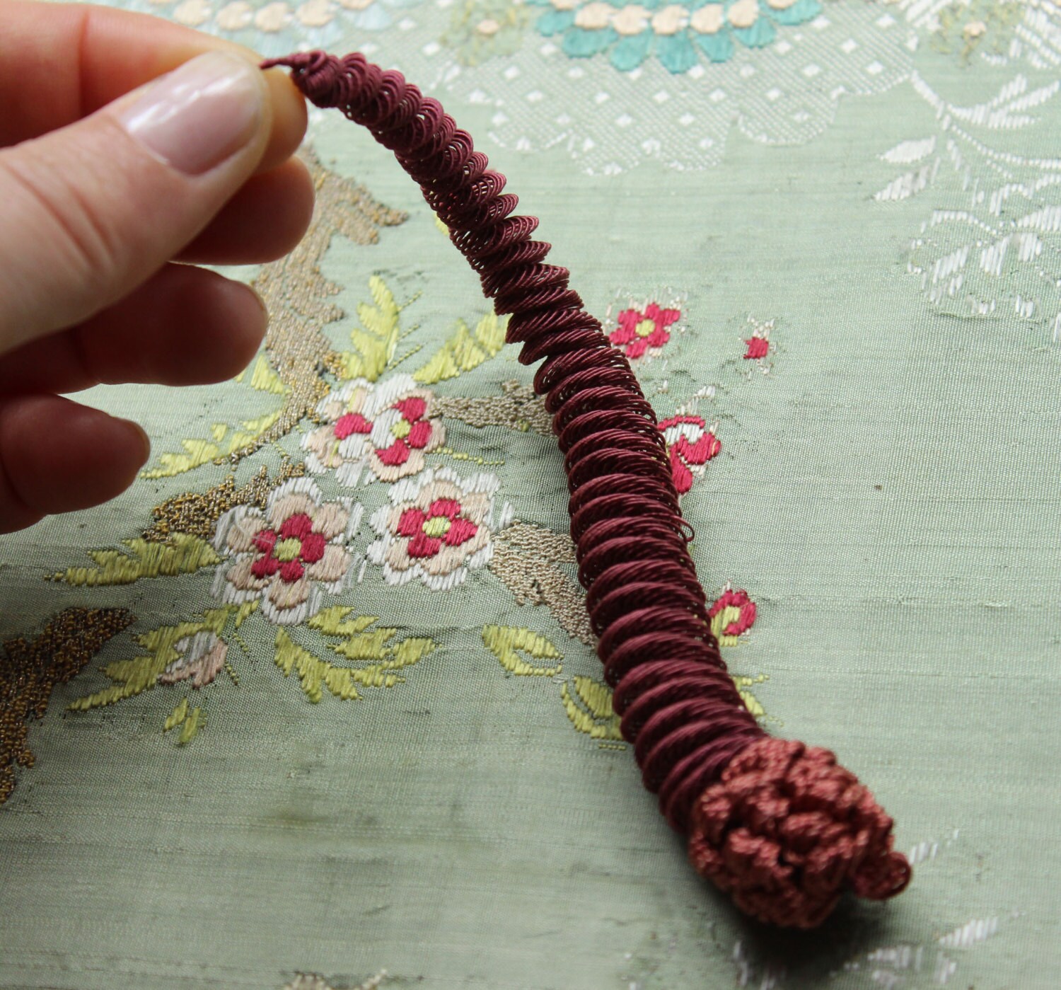 Hat Making & Hair Crafts Antique large dangle 1920 millinery trim pink ...