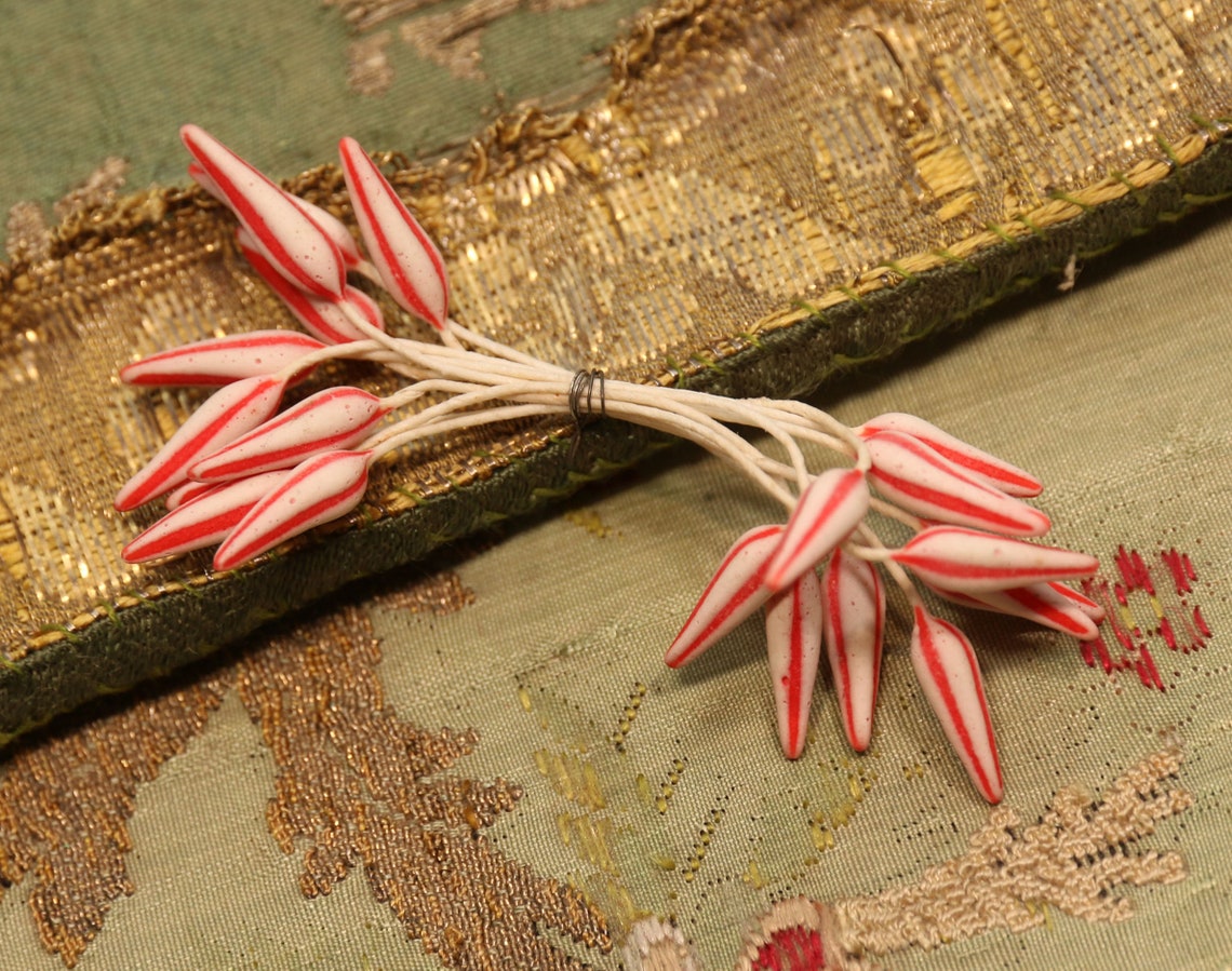 1 Antique Vintage Very Rare Peppermint Red White Stripe Soft - Etsy
