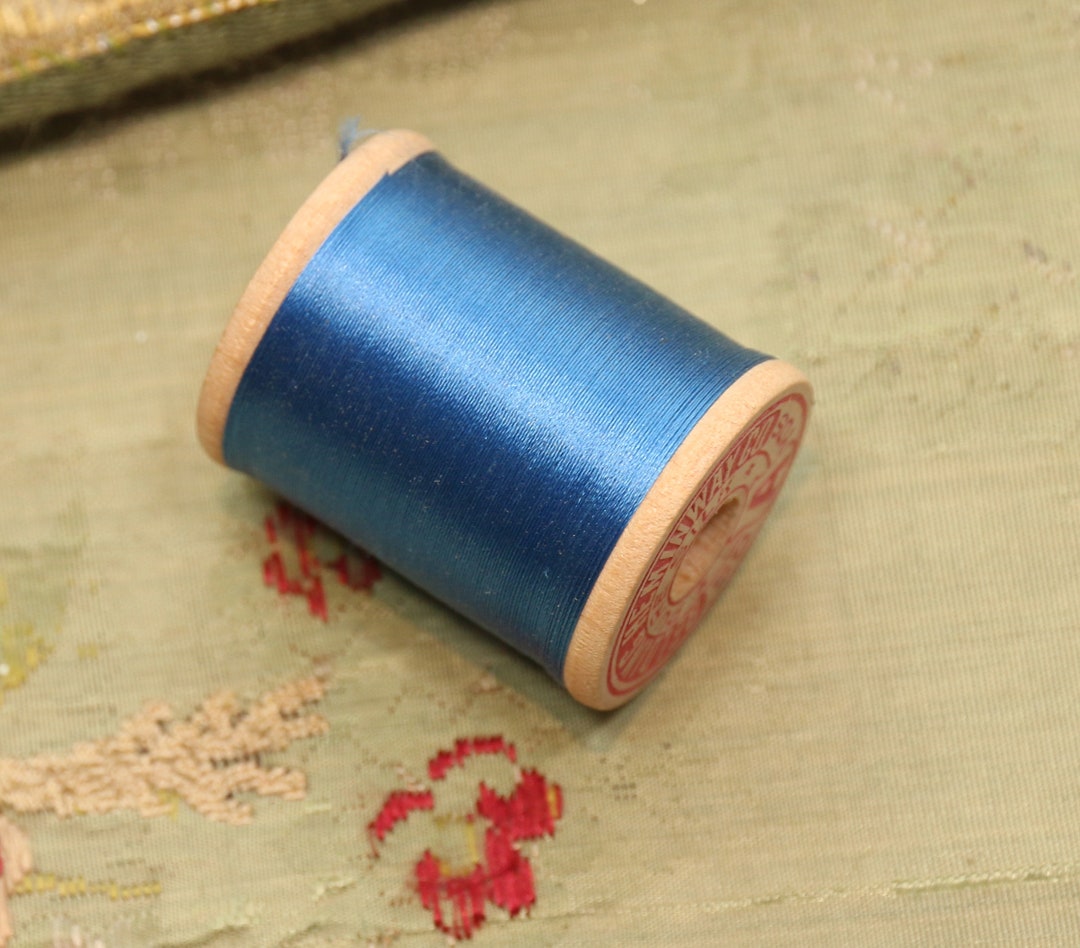 Vintage Pure Silk Thread Soft Blue 107 Unused Spool Wooden New - Etsy