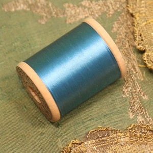 Vintage Pure Silk Thread Kingfisher Blue 50 Yard Spool 6135 Spool ...