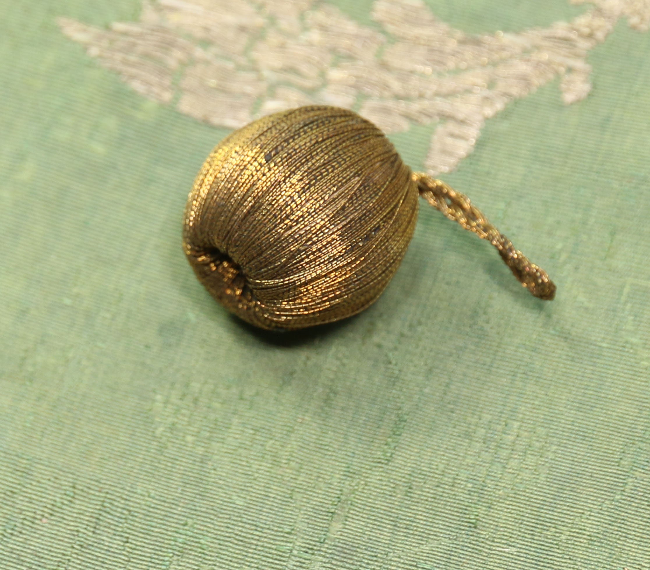 Antique Lot of 12 Fabulous Round .75" Shape Metal Bobble Trim Gold ...