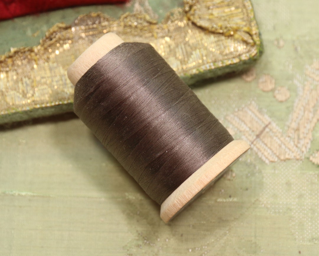 1 Large Spool Pure Silk Thread 604 Size 00 Fine 925 Yards Gray Brown ...