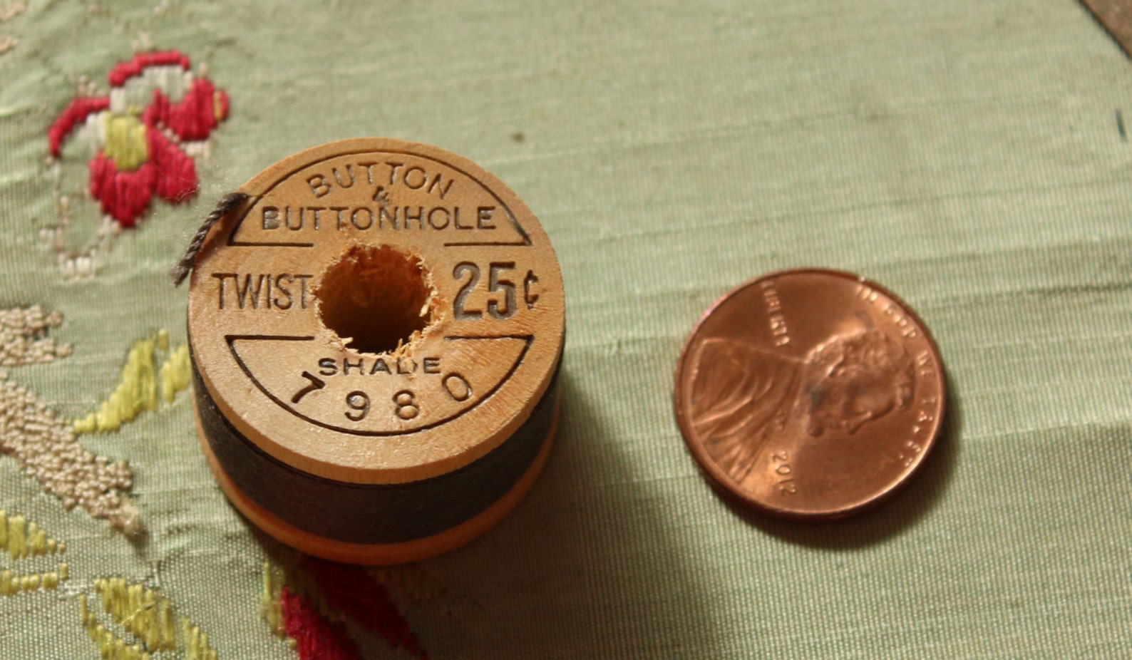 1 Vintage Pure Silk Buttonhole Twist Thread Spool 7980 - Etsy