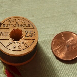 1 Vintage Pure Silk Buttonhole Twist Thread Spool 7980 Charcoal Brown ...