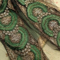 1/2 Yard Antique Edwardian Embroidered Ribbon Trim 1900s 1910s MORE ...