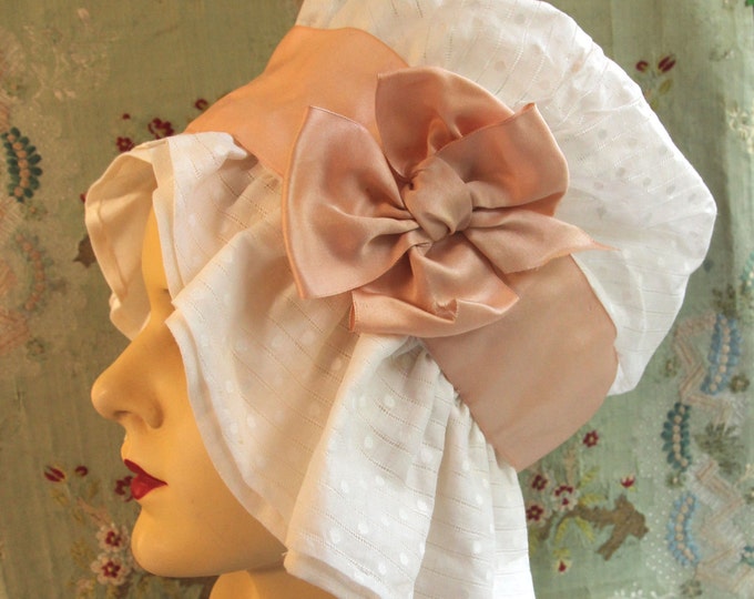 Georgian Regency Cap Bonnet Antique Silk Ribbon Historical 18th Century ...