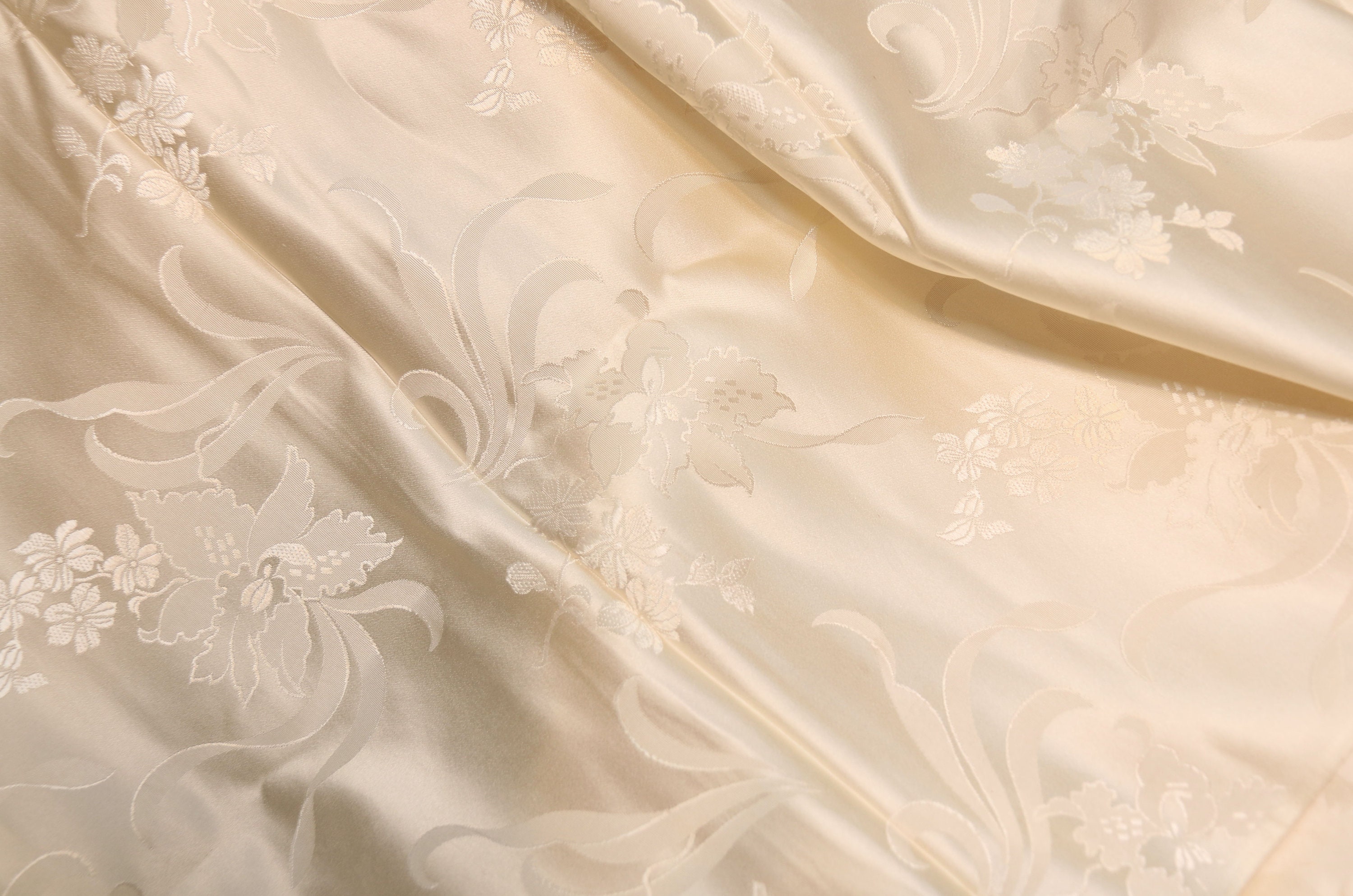 1/2 Yard Gorgeous Vintage All Silk Satin Brocade 36"wide Flapper Fabric ...