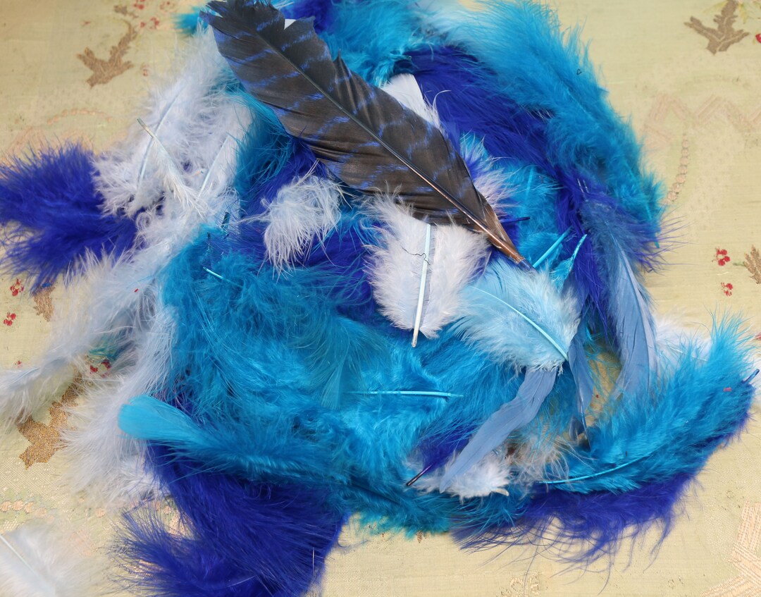Large Lot Vintage Blue Plumes Millinery Feather Pretty Shades - Etsy