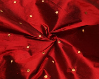 Red Gold Fabric - Etsy