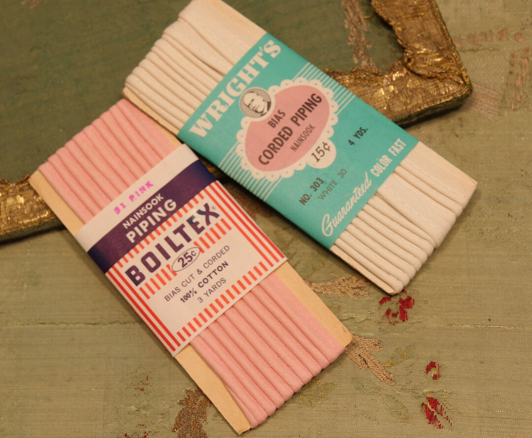 2 Piece Lot New Old Stock Vintage Corded Piping Trim Cards - Etsy