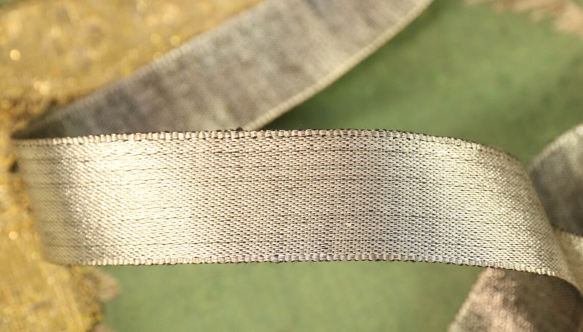 Antique French 1 Yard Metal Millinery Ribbon Silver Trim - Etsy