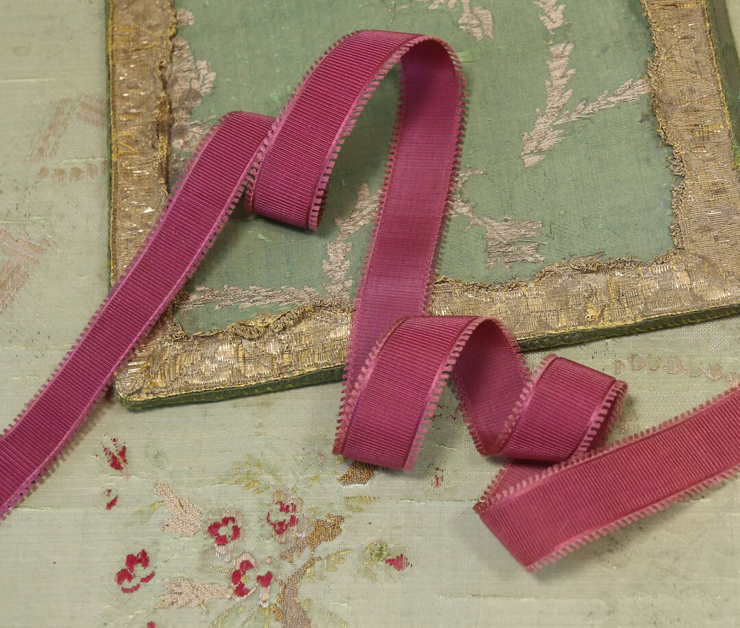 1 Yard Unique Velvet Faille Picot Ribbon Lush Shade Antique Silk Trim ...