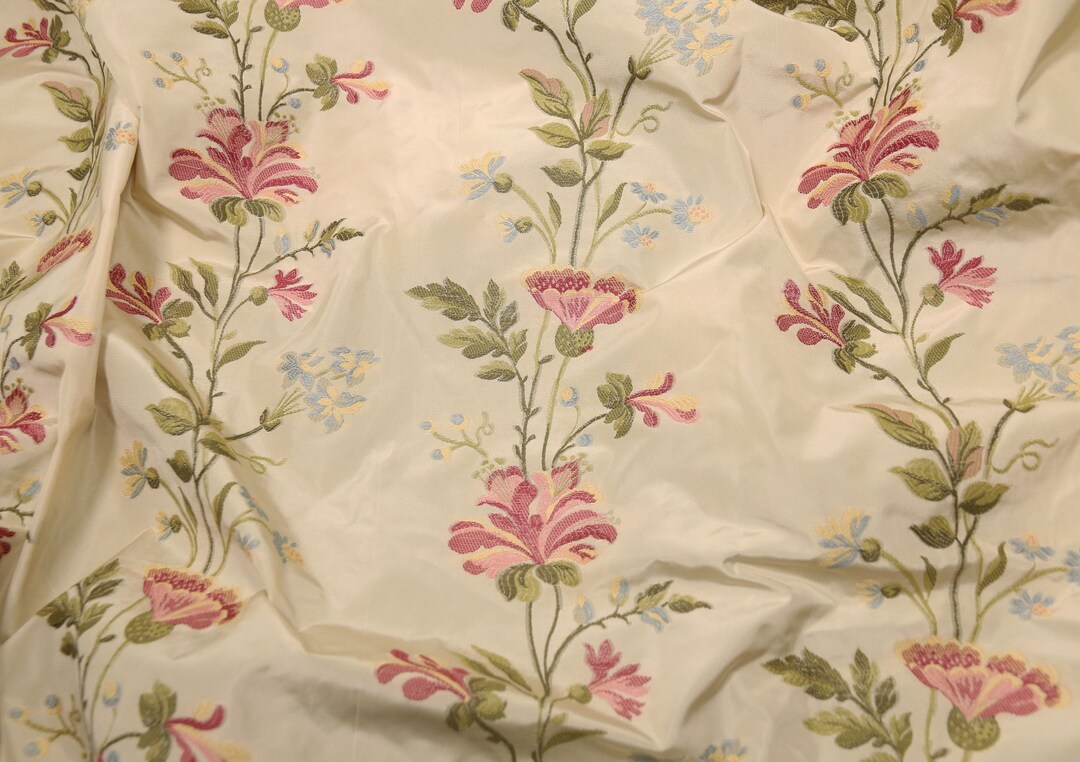 3/4 Yard Scalamandre Rare Silk Lampas Fabric for 18th Century Style ...