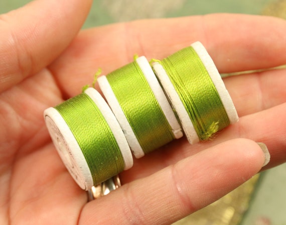 Home & Hobby Doll & Model Making 3 vintage pure silk buttonhole twist ...