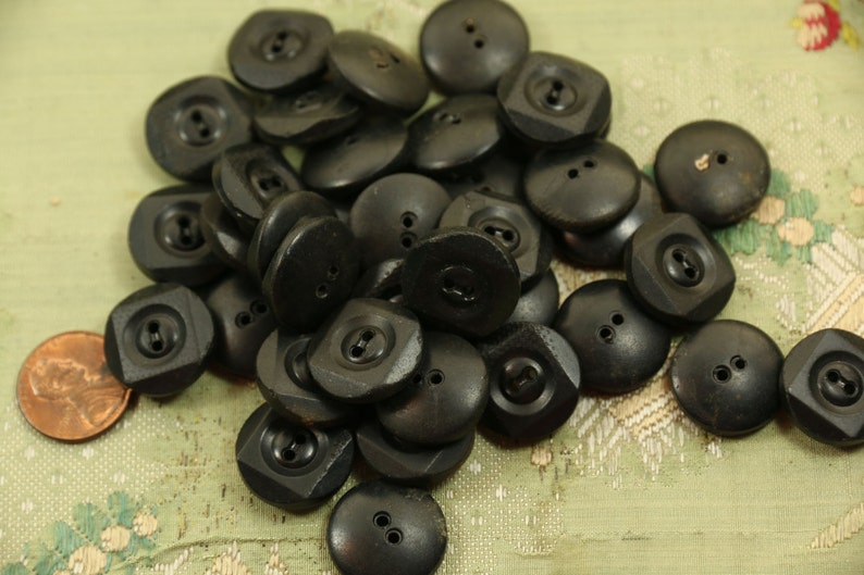 1930s vintage button lot hard rubber .75 fabulous 37 | Etsy