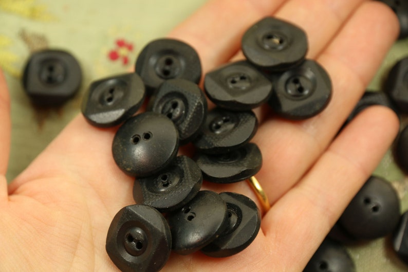 1930s vintage button lot hard rubber .75 fabulous 37 | Etsy