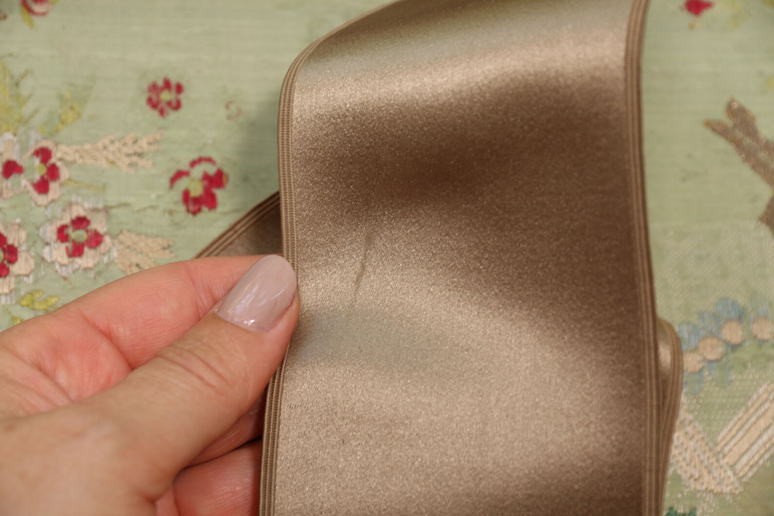 1 Yard Antique Silk Satin Corded Edge Ribbon 3 1/8 Wide - Etsy