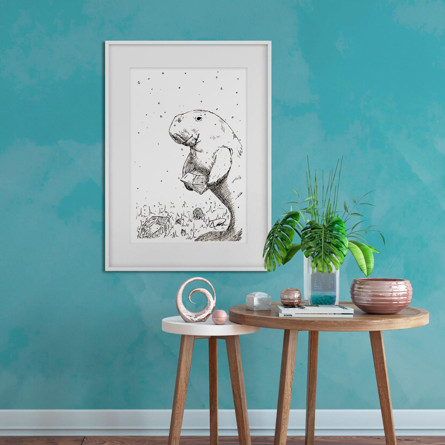 Save the Dugong Pen Drawing Inktober 2018 print - Etsy
