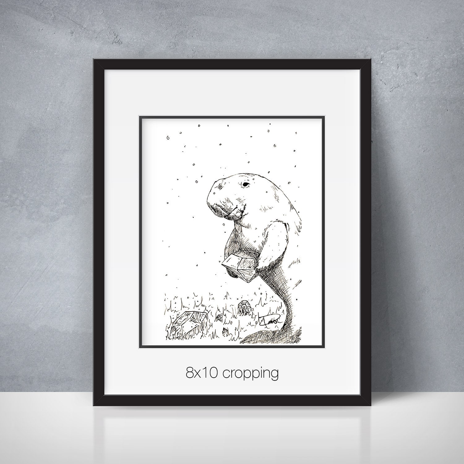 Save the Dugong Pen Drawing Inktober 2018 print - Etsy