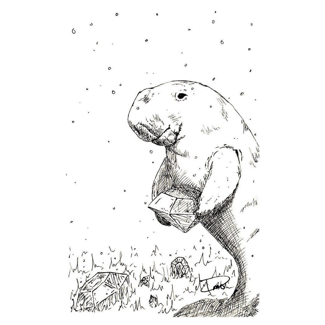 Save the Dugong Pen Drawing Inktober 2018 print - Etsy