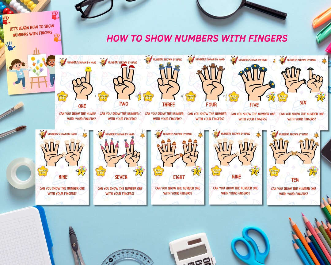 1-10 Finger Counting Printable | How to Use Fingers | Early Maths ...