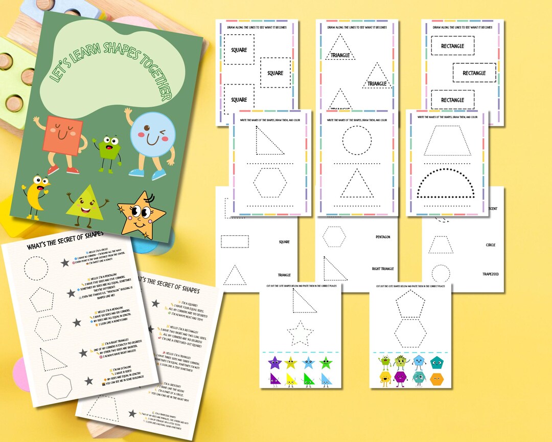 Shapes Flashcards | 2D Shapes | Preschool & Kindergarten Cards ...