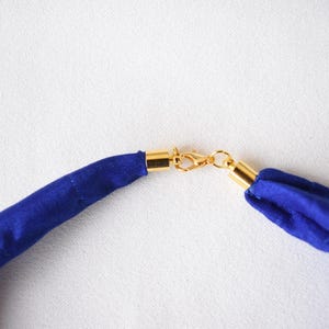 Blue Bandana Charm Necklace, Summer Necklace, Multi Charm,pearl ...