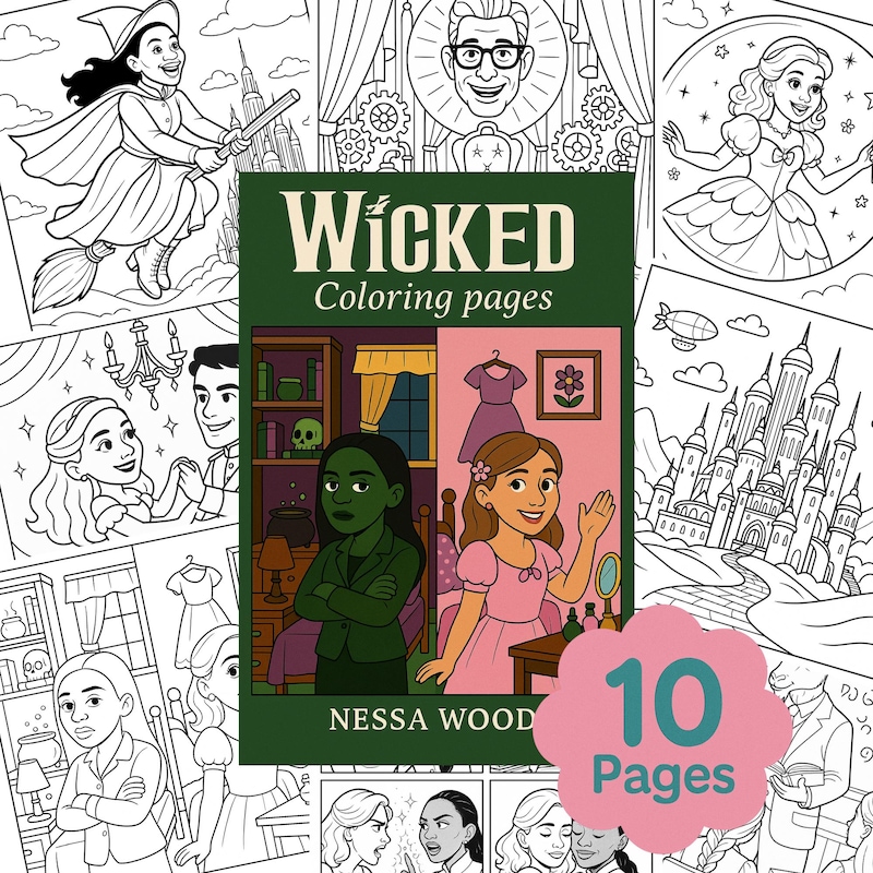 Wicked for Good Colouring - Etsy