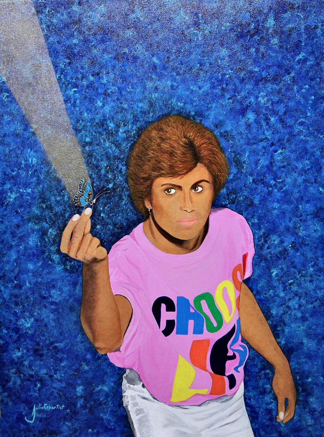 Loving George Michael – Bold Acrylic Portrait, Pop Icon Art Print ...