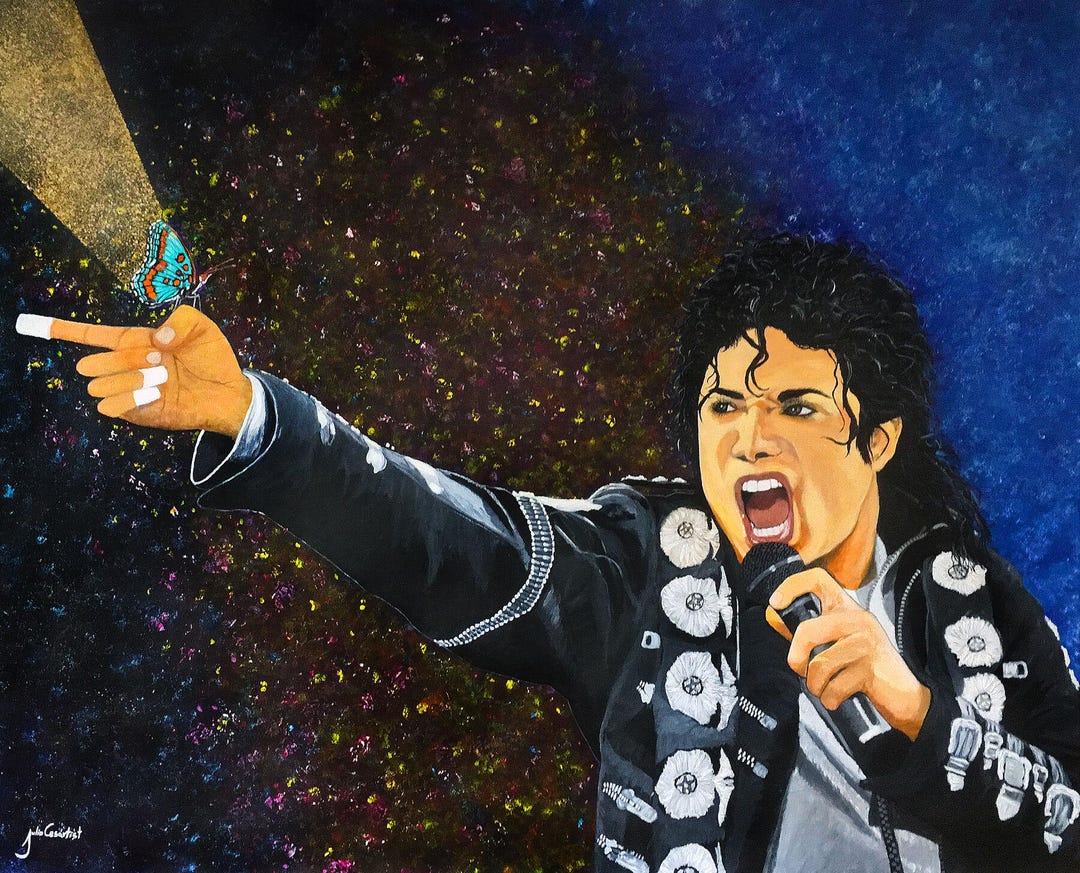 Loving Michael Jackson – Bold Acrylic Portrait, King of Pop Art Print ...