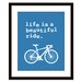 Life is a beautiful ride Digital Print Blue Bike Bicycle | Etsy