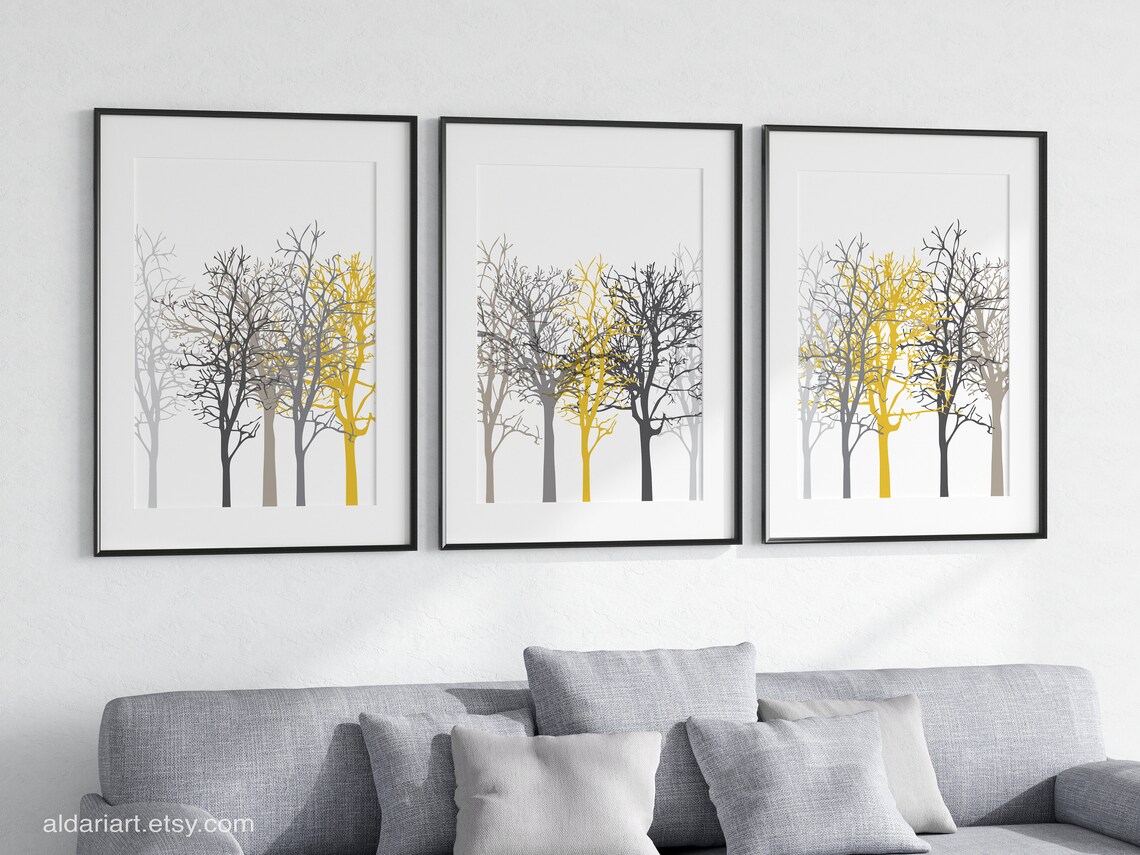 Tree Art Prints Tree Wall Art Set of 3 Prints Winter Trees - Etsy