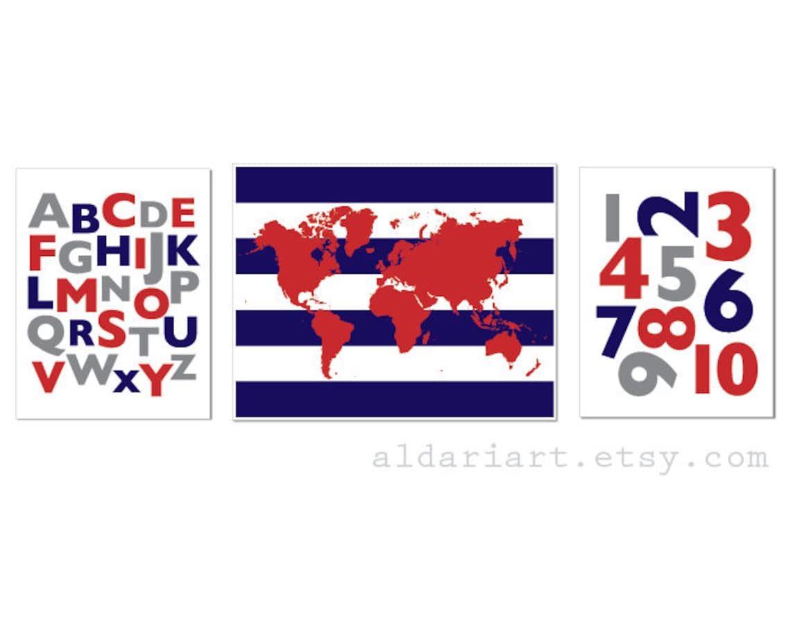 World Map Print Alphabet Print Numbers Print Alphabet and - Etsy