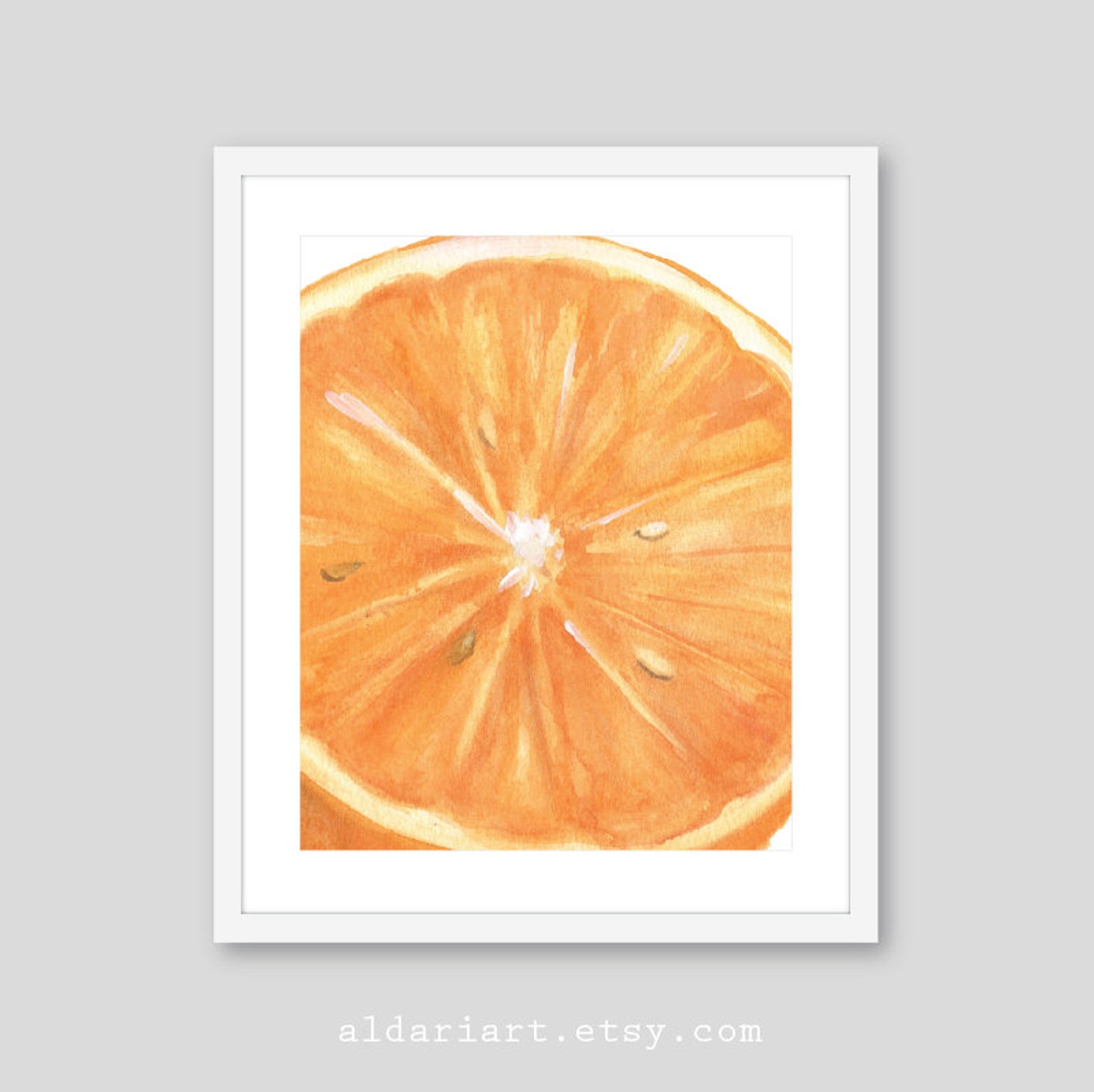 Orange Wall Art Fruit Slice Print Fruit Wall Decor Kitchen - Etsy