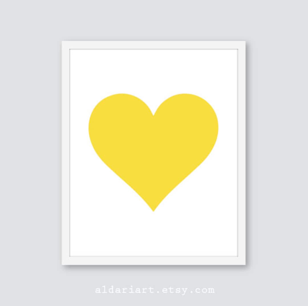 Heart Art Print, Heart Wall Art, Modern Heart Print, Heart Nursery Wall ...